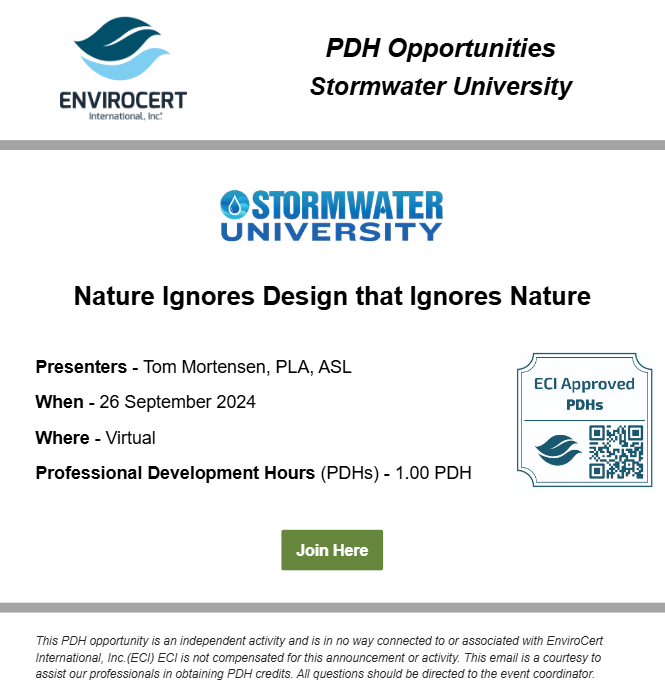 Nature Ignores Design That Ignores Nature - EnviroCert International, Inc.